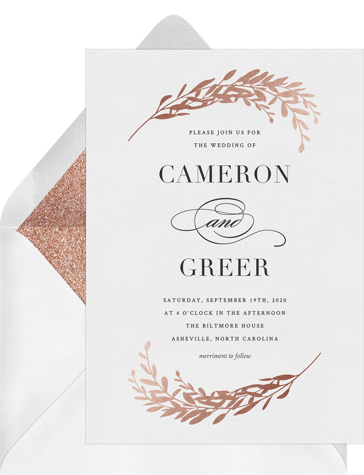Classic Wedding Invitations Greenvelope.com