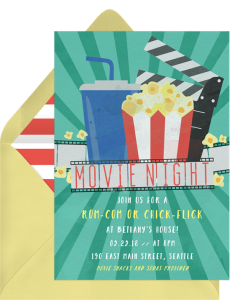 Host the Ultimate Party With These Fun Movie Night Invites and Ideas
