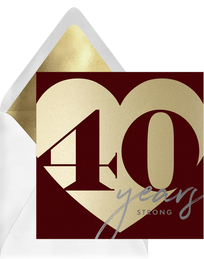 40 Milestone Heart Invitations | Greenvelope.com