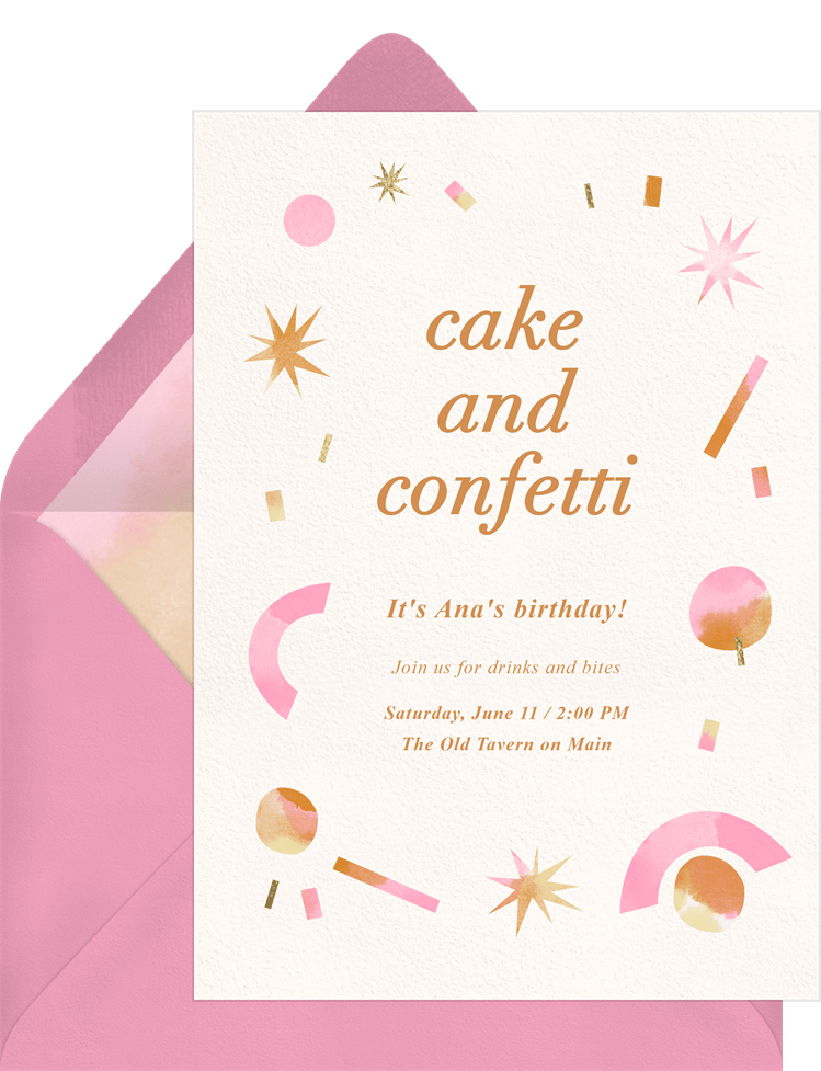 Abstract Confetti Invitations | Greenvelope.com