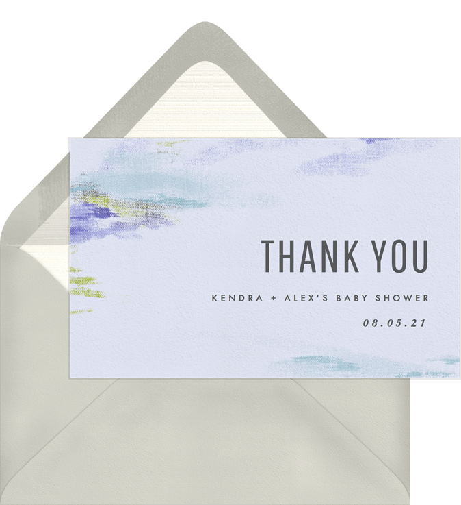 Abstract Landscape Thank You Notes | Greenvelope.com