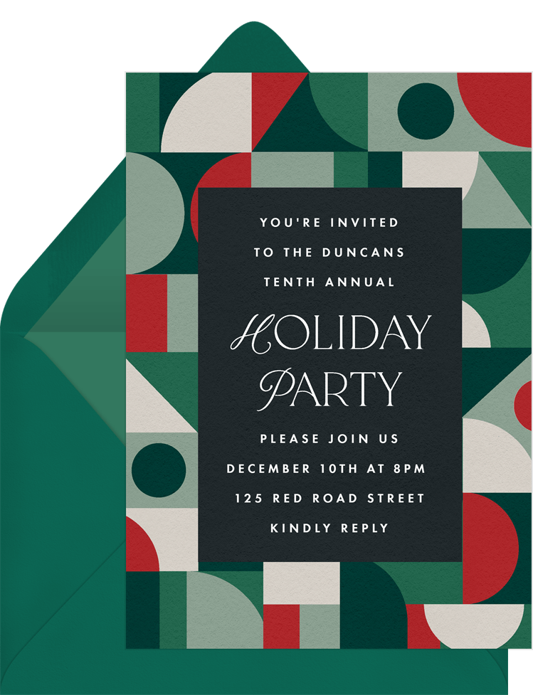 Abstract Ornament Border Invitations | Greenvelope.com