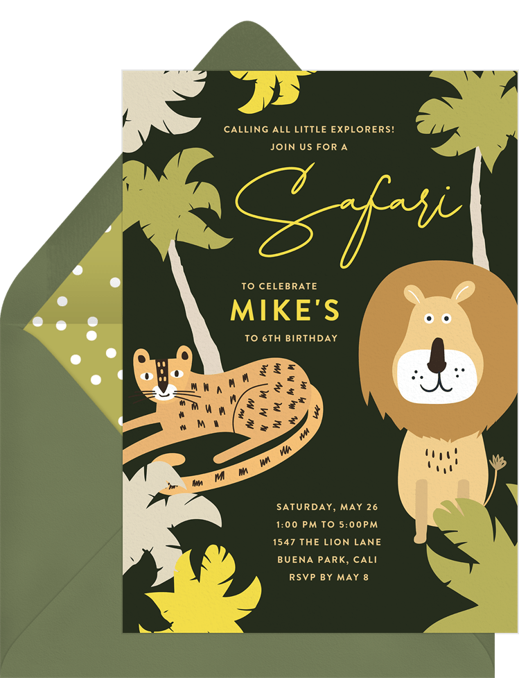 African Safari Invitations | Greenvelope.com