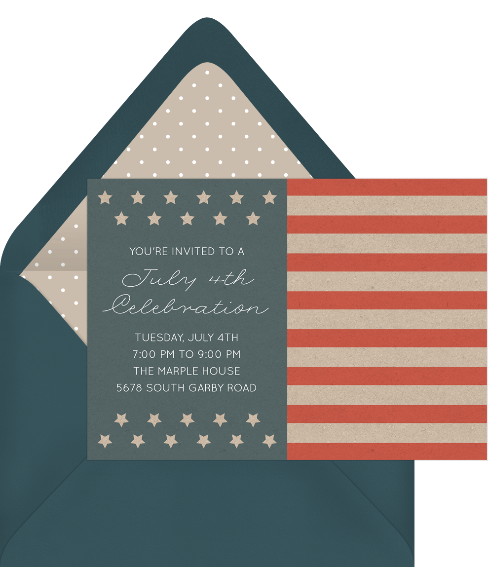 Americana Flag Invitation Invitations | Greenvelope.com