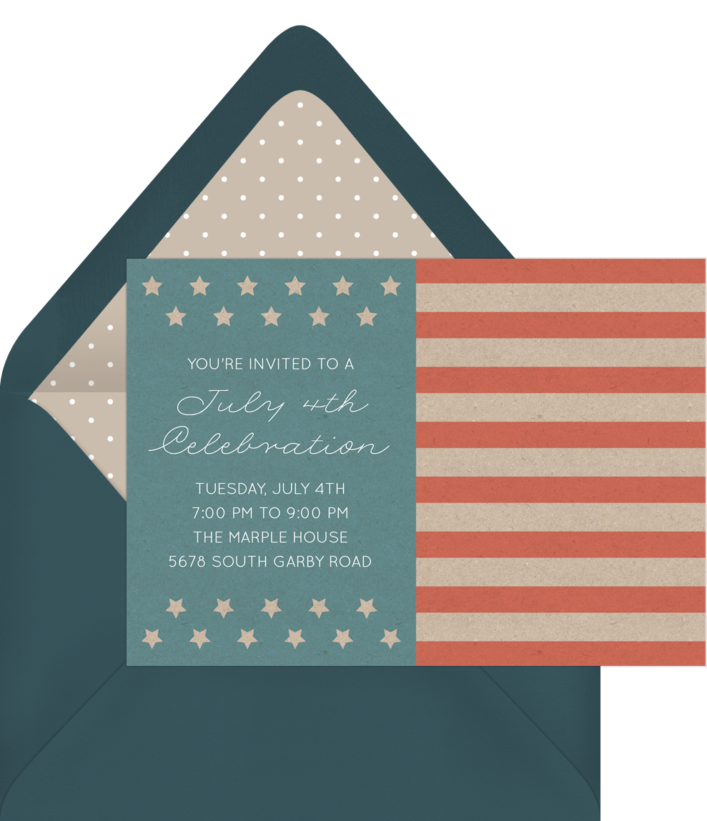 Americana Flag Invitation Invitations | Greenvelope.com