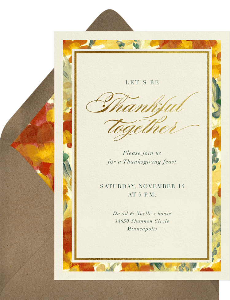 Autumn Floral Invitations | Greenvelope.com