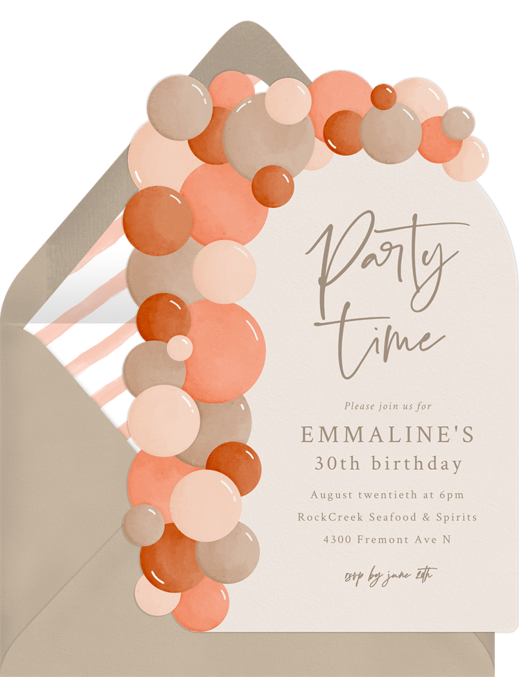 Balloon Arch Invitations | Greenvelope.com