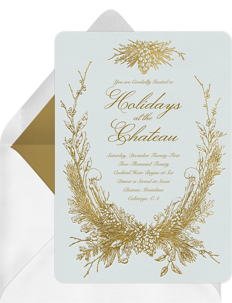 Baroque Holiday Invitations | Greenvelope.com