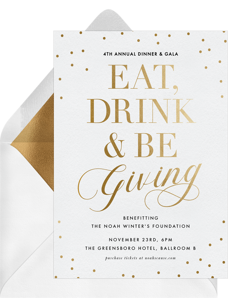 Be Giving Invitations | Greenvelope.com