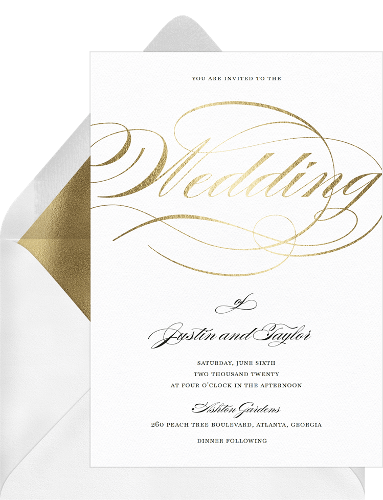 Beautiful Script Invitations | Greenvelope.com