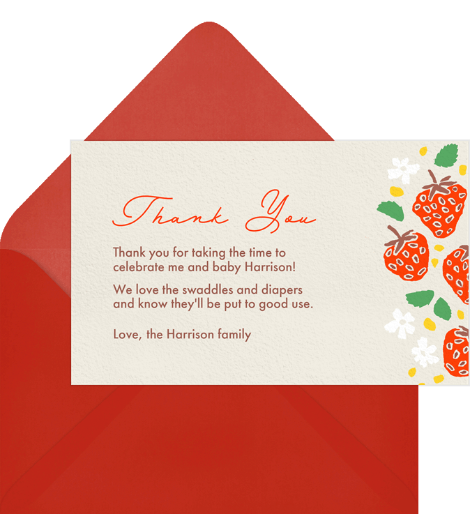 Berry Sweet Thank You Notes | Greenvelope.com