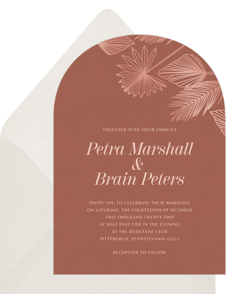 Boho Palms Invitations | Greenvelope.com