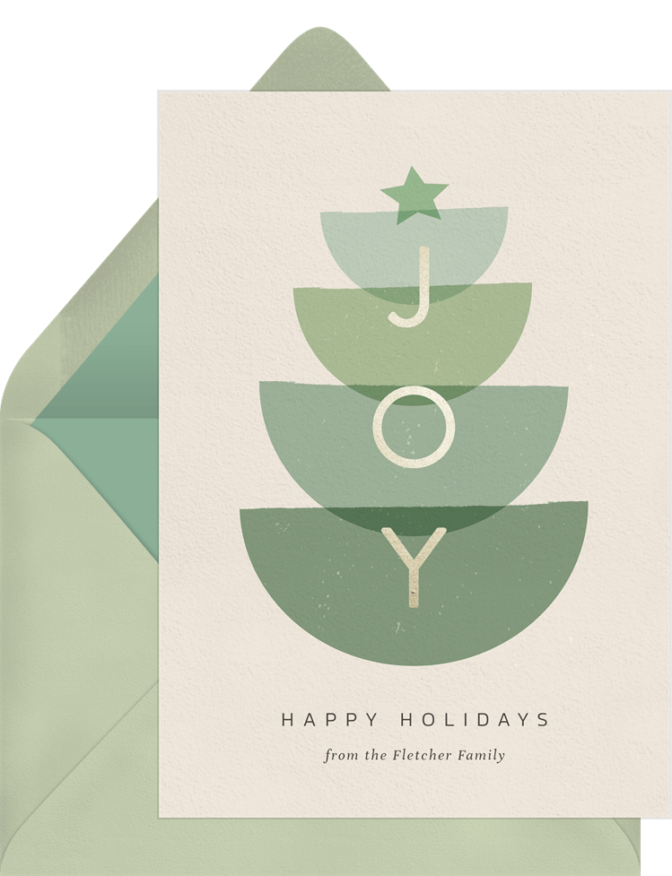 Boho Tree Joy Cards | Greenvelope.com