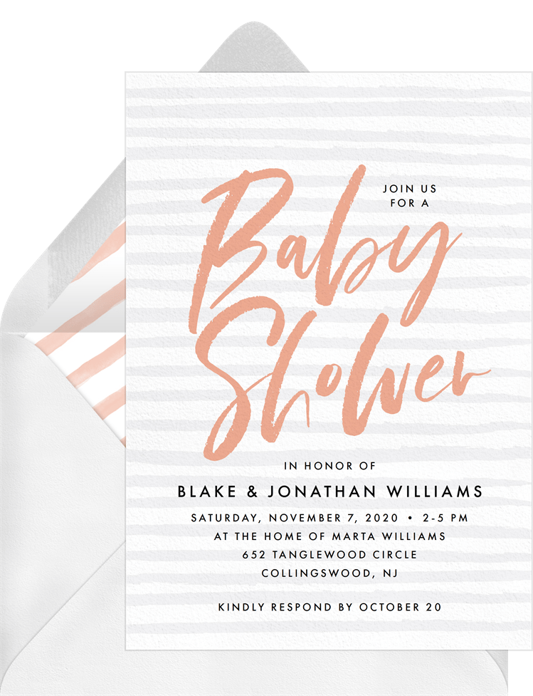 Bold Brush Script Invitations | Greenvelope.com