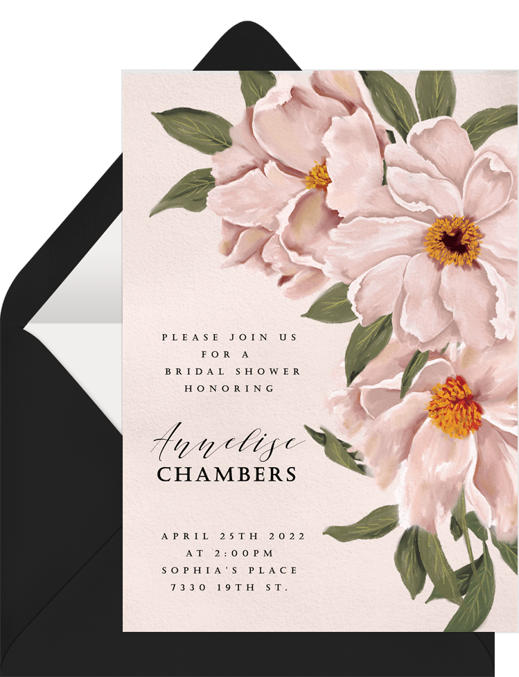 Bold Peonies Invitations | Greenvelope.com