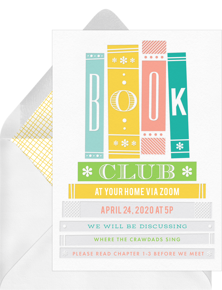 Book Club Invitations | Greenvelope.com