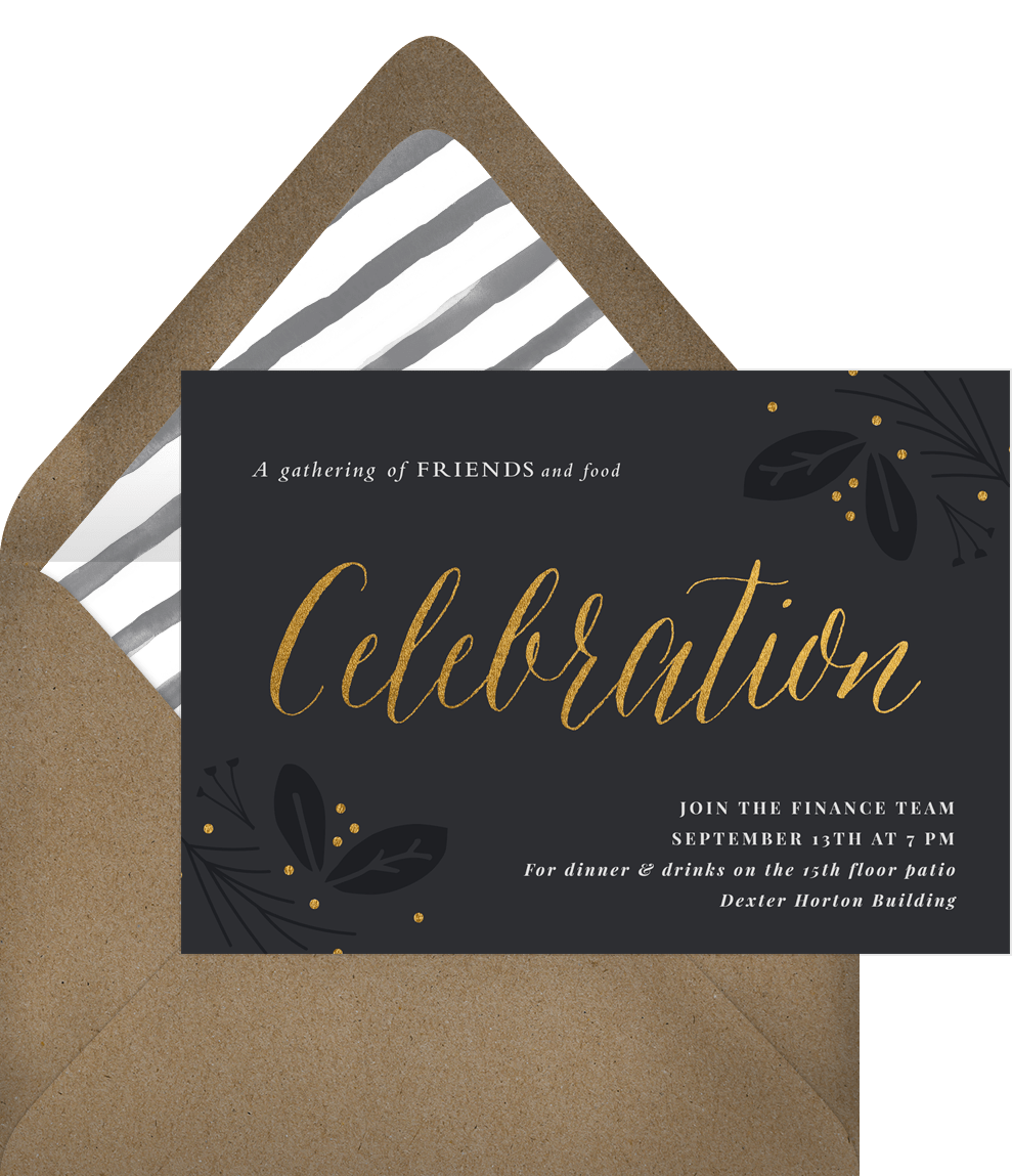 Botanical Celebration Invitations | Greenvelope.com