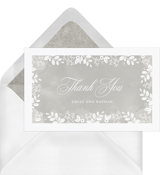 Botanical Frame Thank You Notes | Greenvelope.com