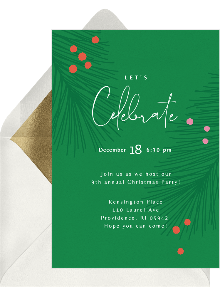 Bright Pines Invitations | Greenvelope.com