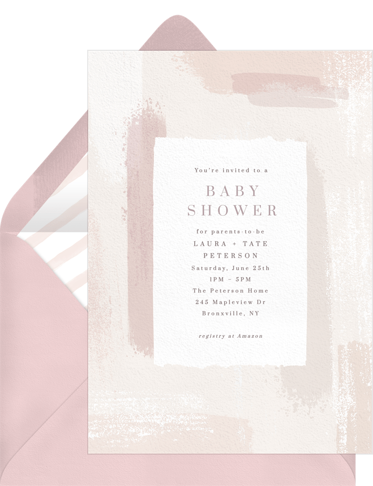 Brush Stroke Bliss Invitations | Greenvelope.com
