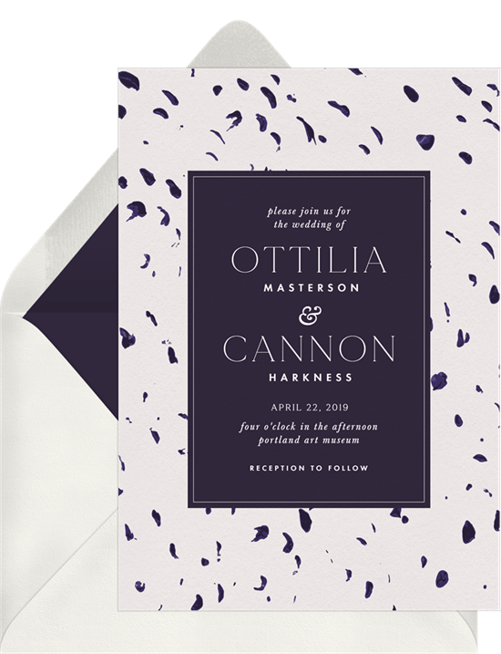 Brush Strokes Invitations in Green | Greenvelope.com