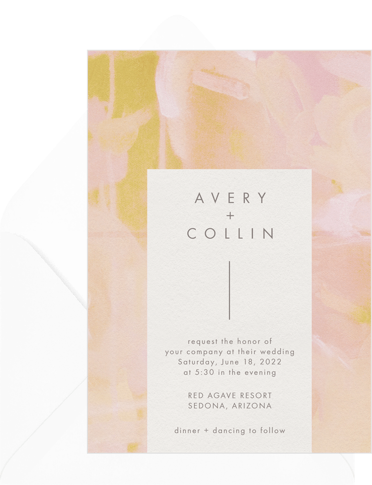 Brushstroke Border Invitations | Greenvelope.com