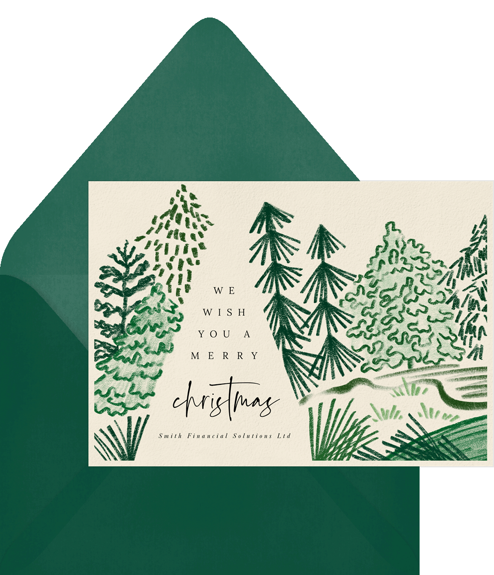 Brushstroke Forest Cards | Greenvelope.com