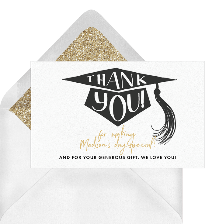 Celebrating The Grad Thank You Notes | Greenvelope.com