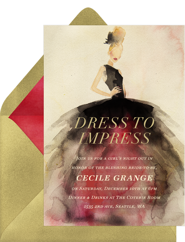 Chic Couture Invitations in Red | Greenvelope.com