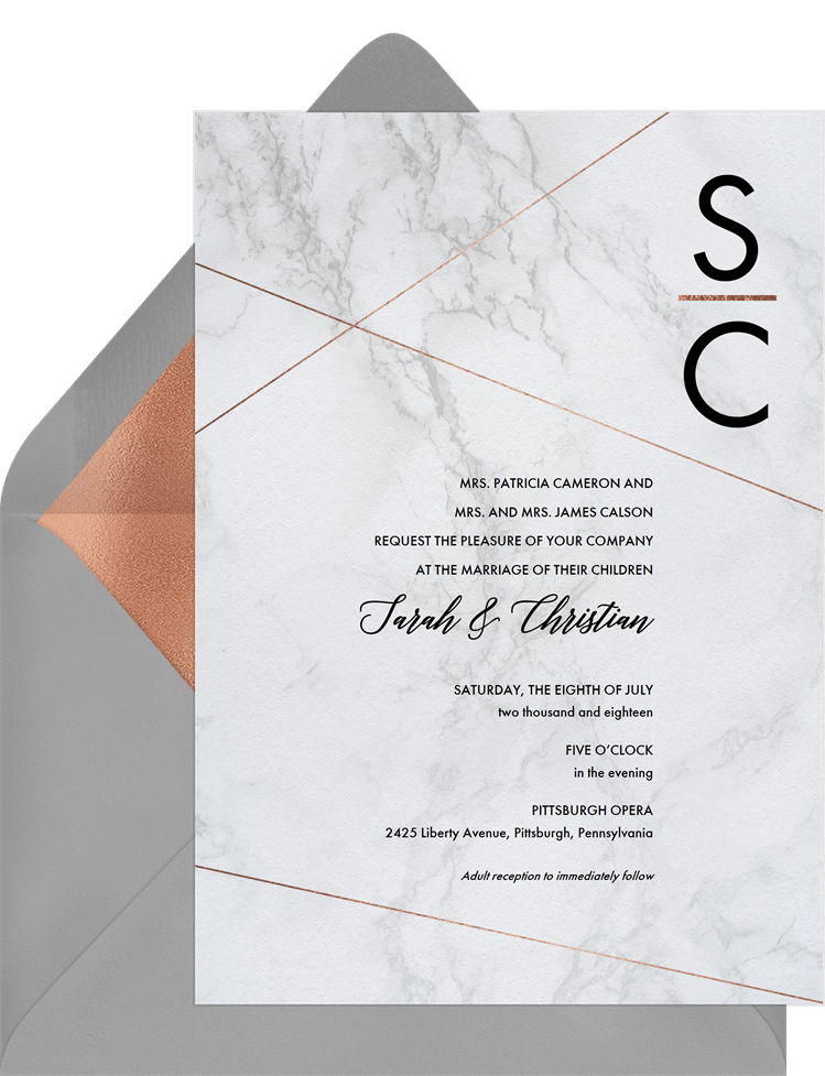 Chic Marble Invitations | Greenvelope.com