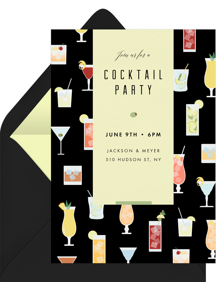 Classic Cocktails Invitations | Greenvelope.com