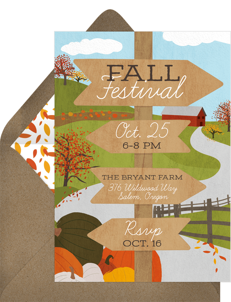 Classic Fall Festival Invitations | Greenvelope.com