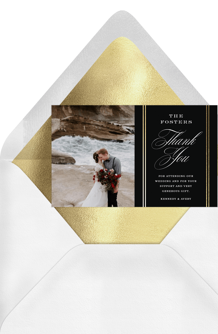 Classic Foil Frame Thank You Notes | Greenvelope.com