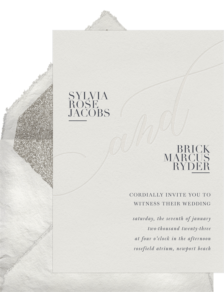 Classic Pressed Invitations | Greenvelope.com