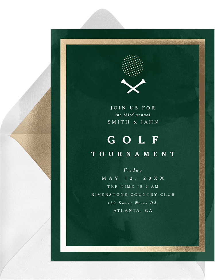 Classy Tee Time Invitations | Greenvelope.com