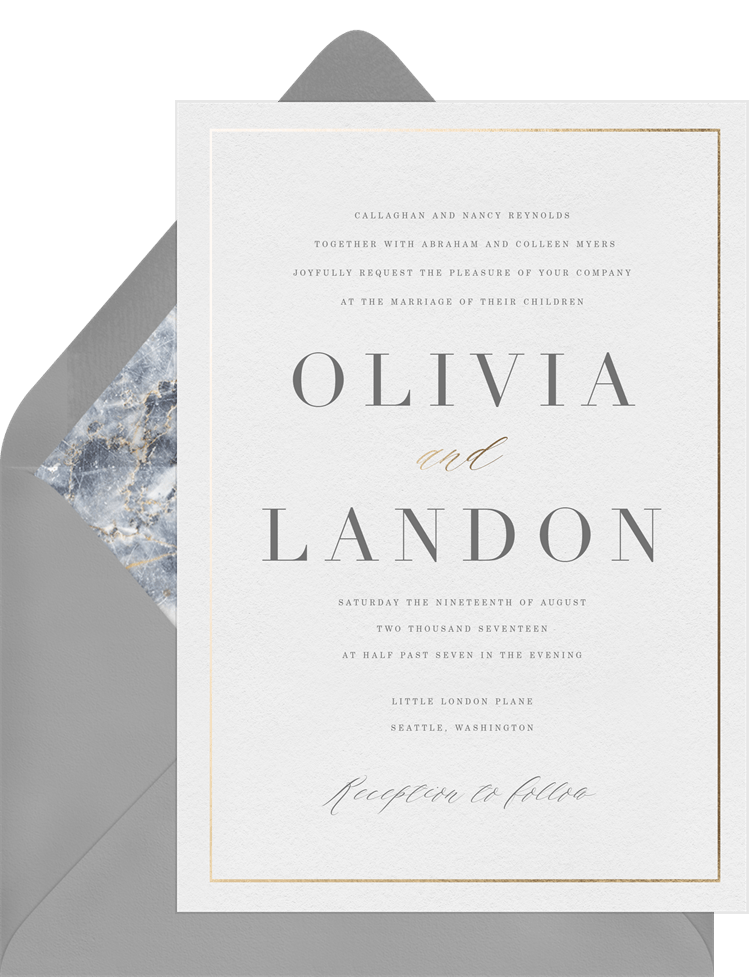 Clean And Elegant Invitations | Greenvelope.com
