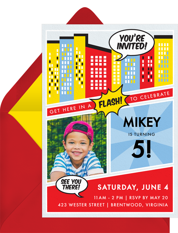 Comic Book Invitations | Greenvelope.com