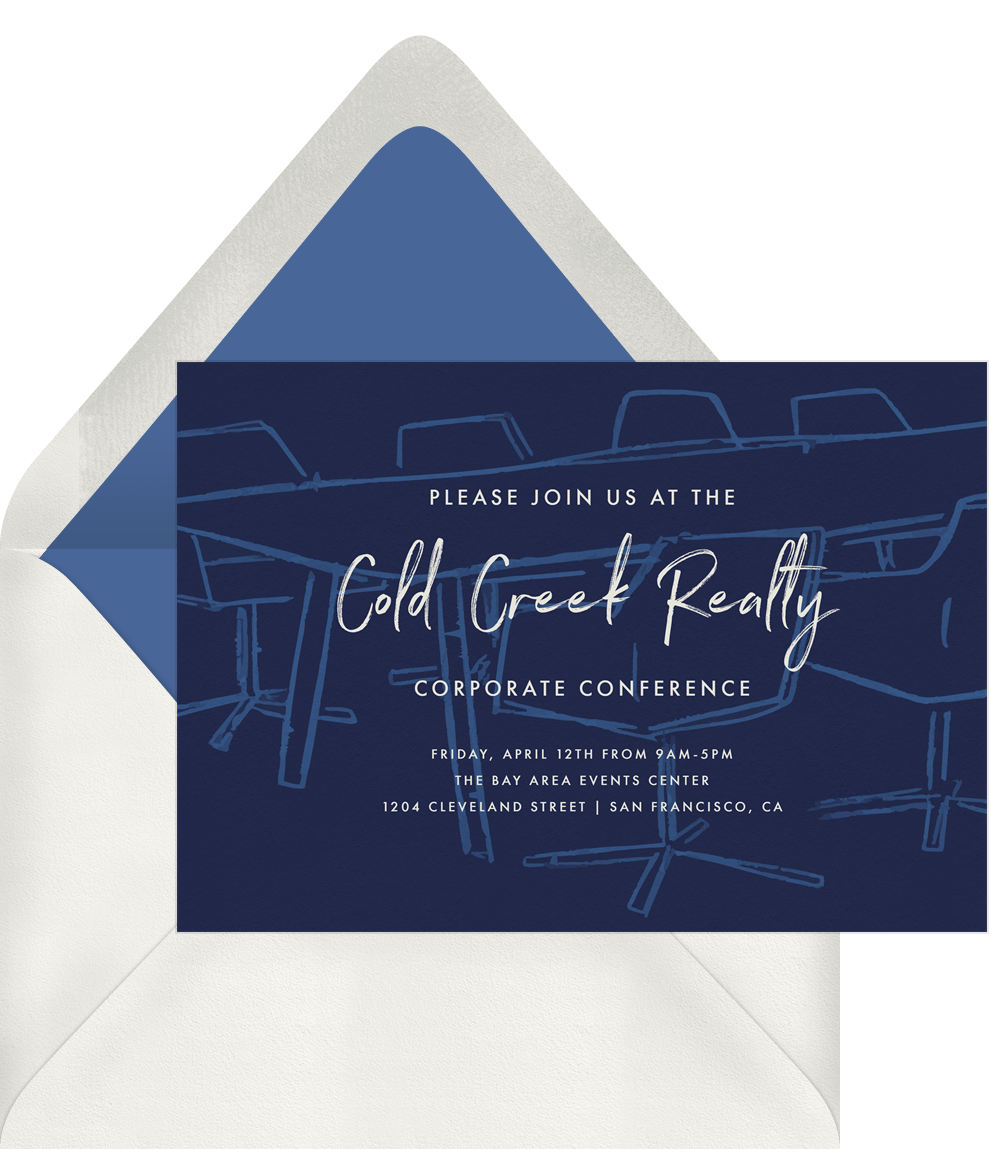 Conference Table Invitations | Greenvelope.com