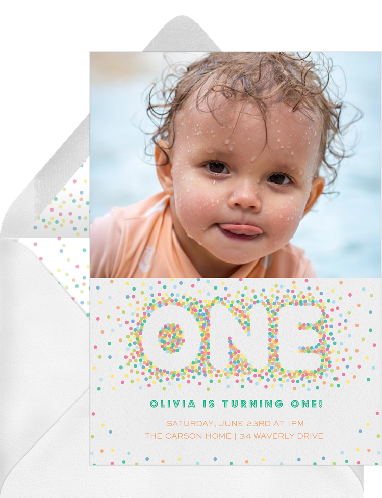Confetti One Invitations | Greenvelope.com