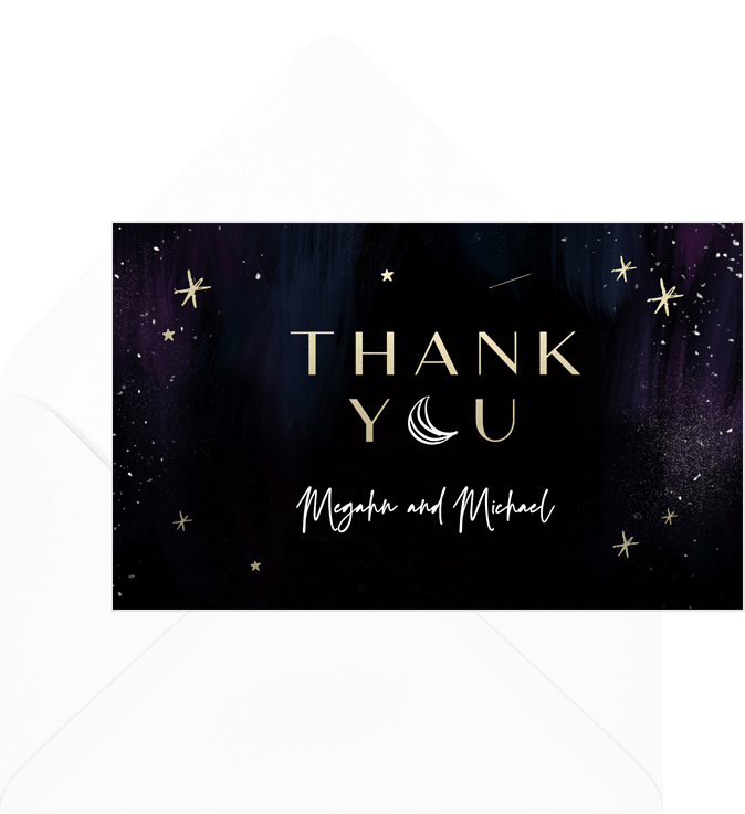 Cosmic Shower Thank You Notes | Greenvelope.com