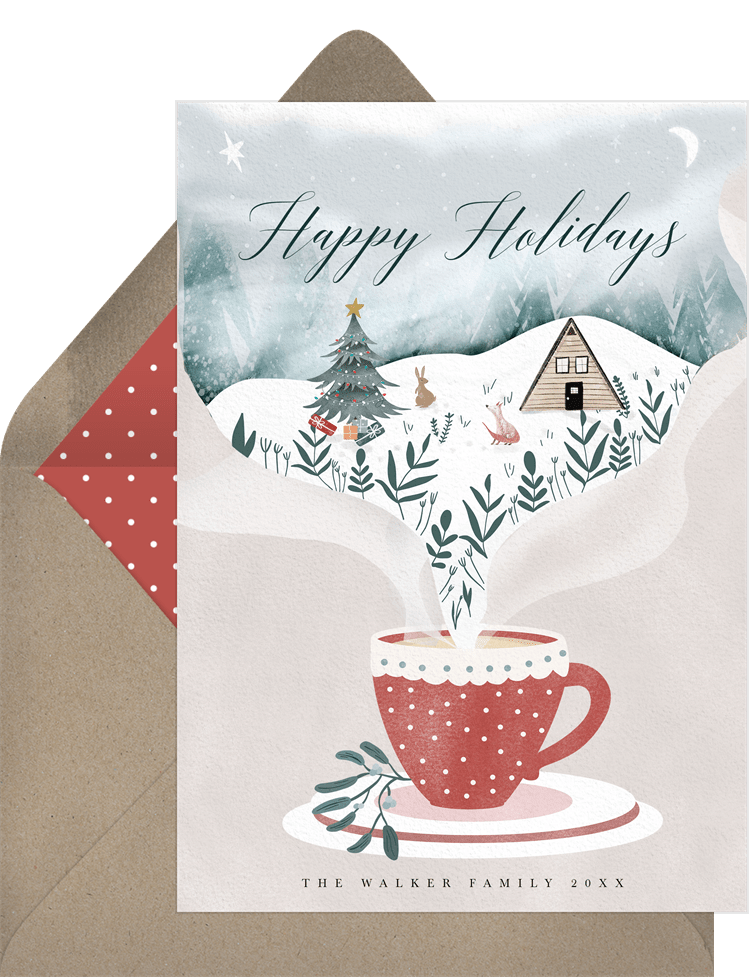 Cozy Cup Of Cheer Cards | Greenvelope.com