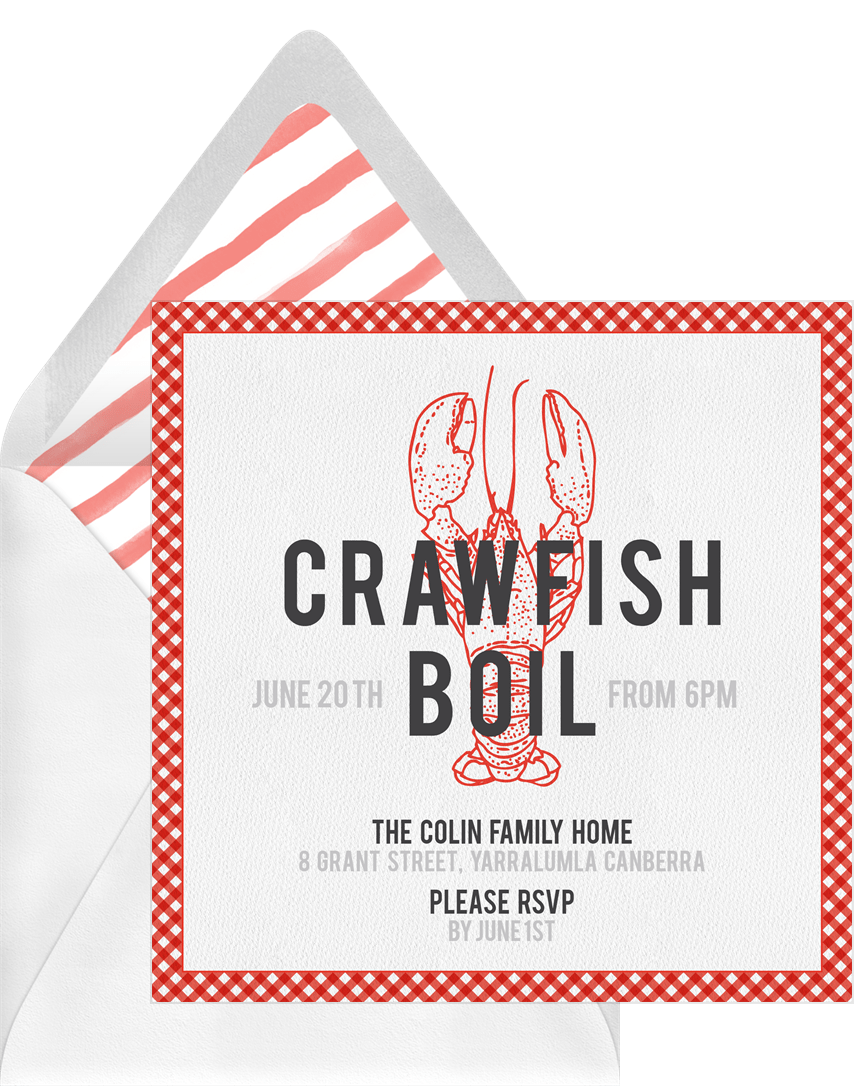 Crawfish Time Invitations | Greenvelope.com