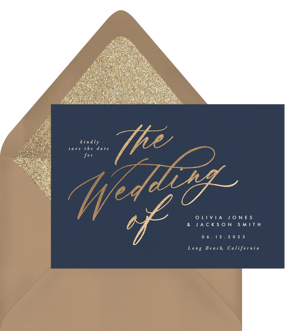 Cursive Wedding Save The Dates | Greenvelope.com