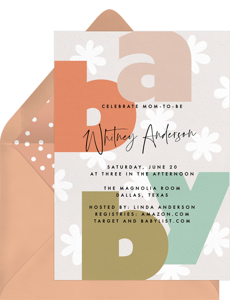 Daisy Baby Invitations | Greenvelope.com