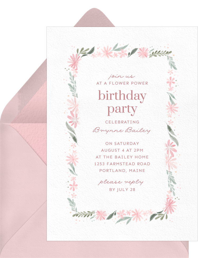 Daisy Chain Invitations | Greenvelope.com