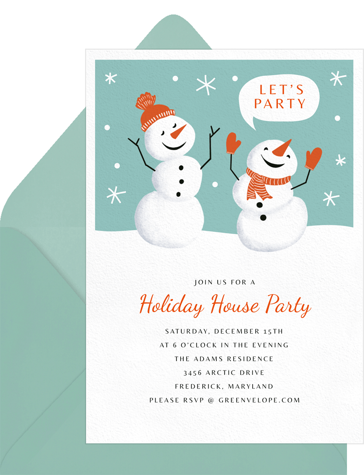 Snowman Invitations