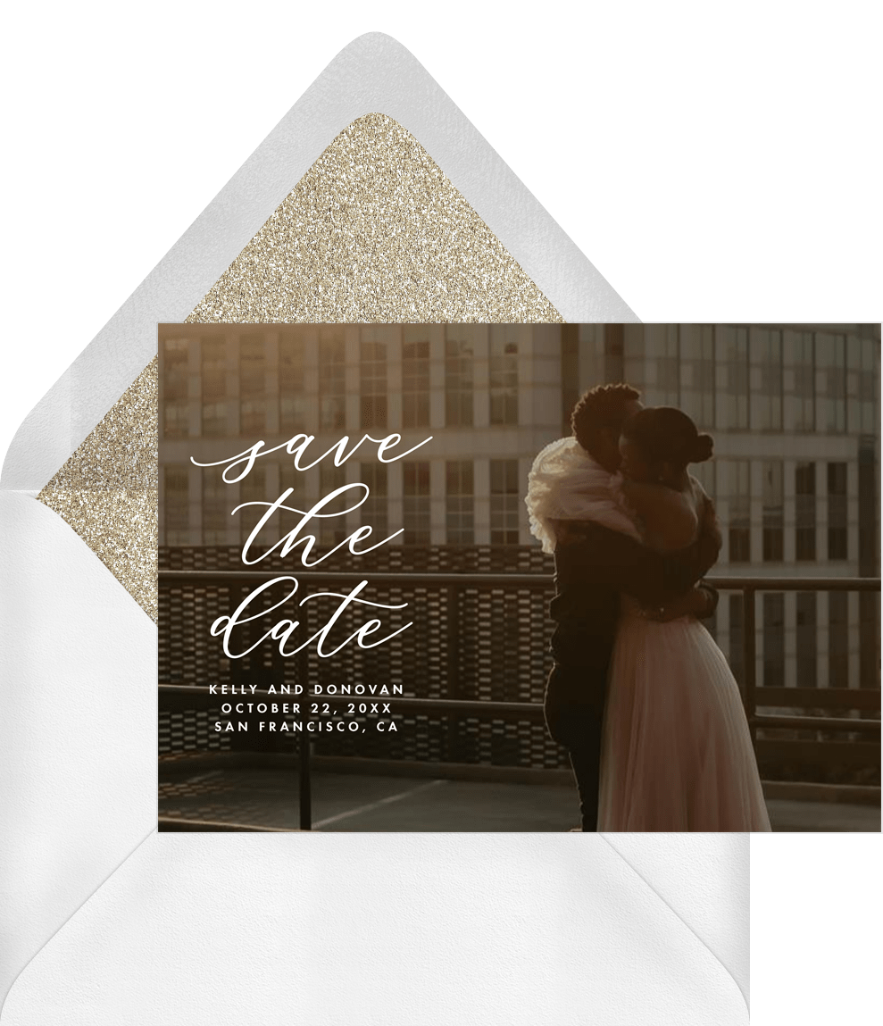 Date Overlay Save The Dates | Greenvelope.com
