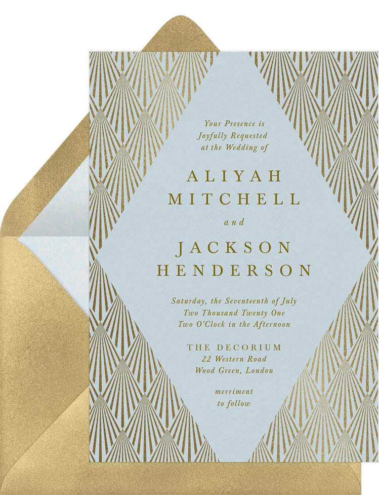 Deco Diamond Invitations | Greenvelope.com