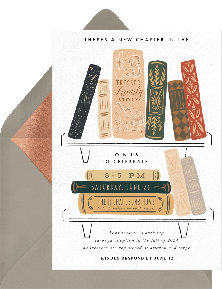 Decorative Library Invitations | Greenvelope.com