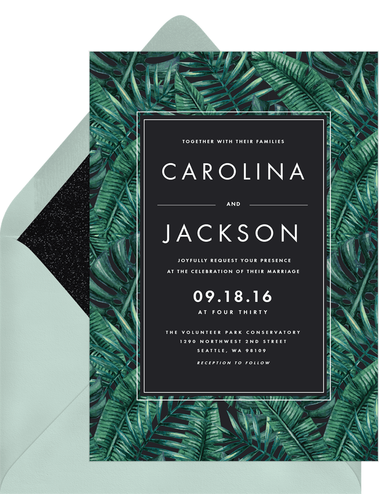 Deep Jungle Invitations | Greenvelope.com